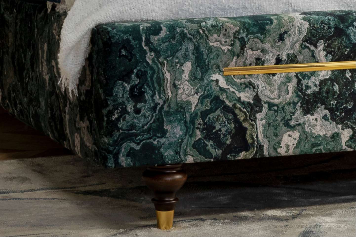 Milano Forest Green Cavalier Bed | Desire Deco