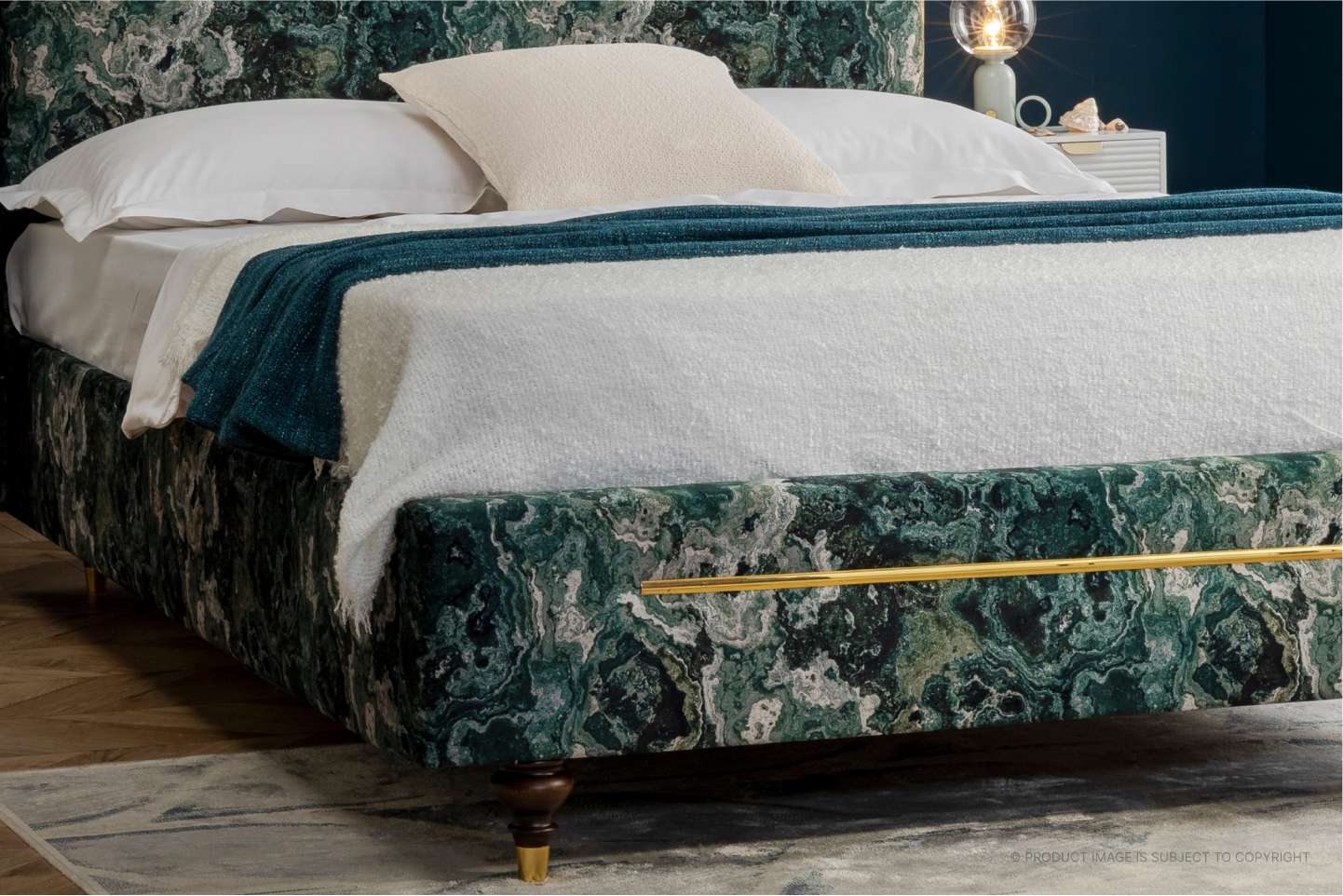 Milano Forest Green Cavalier Bed | Desire Deco